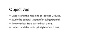 Proving grounds(Automobile) | PPT