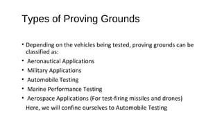 Proving grounds(Automobile) | PPT