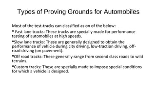 Proving grounds(Automobile) | PPT