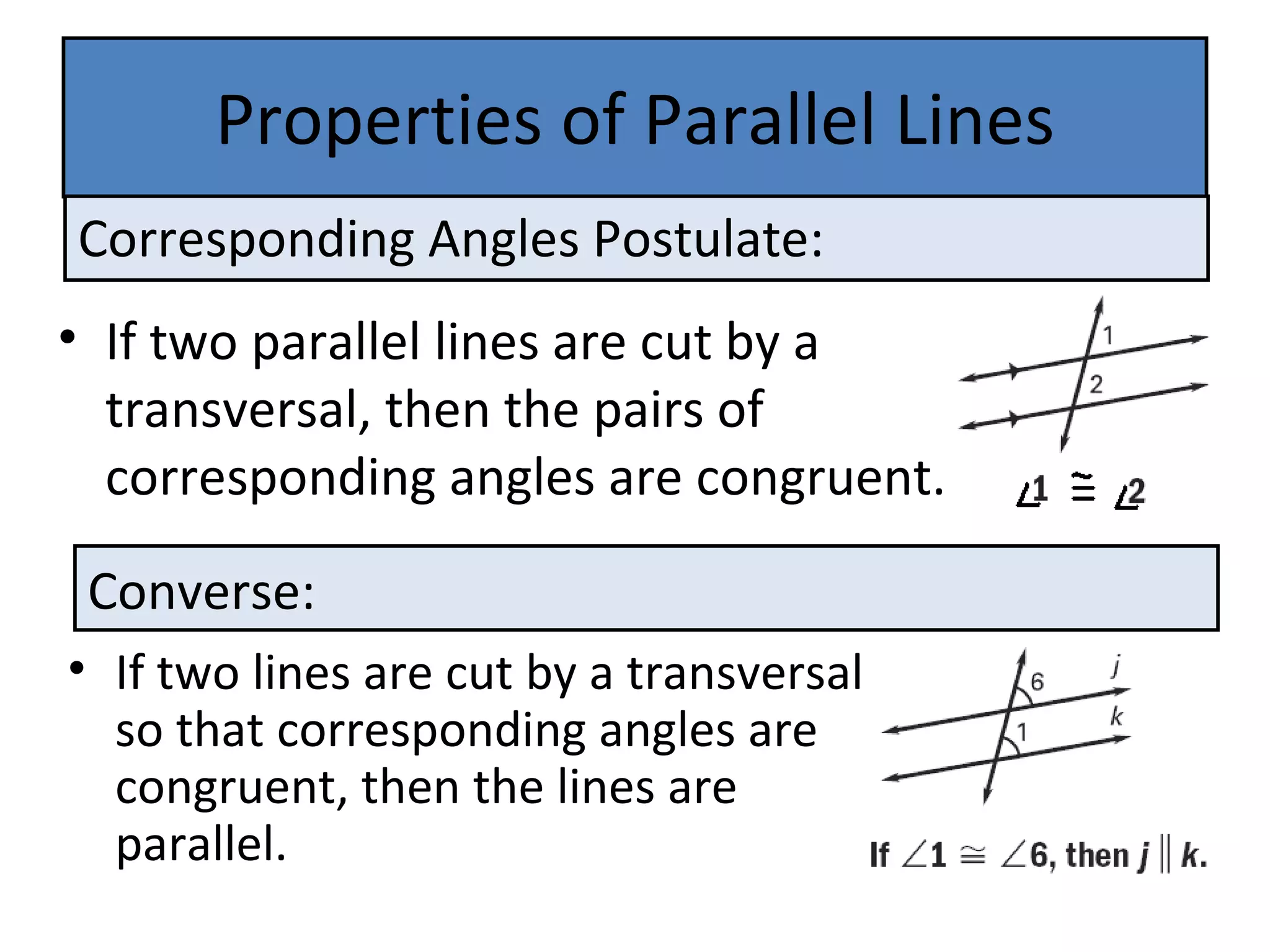 Proving lines are parallel | PPT