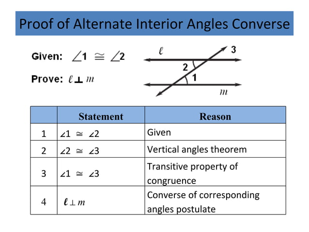 Proving lines are parallel | PPT