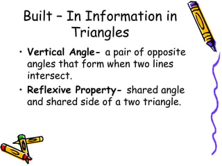 Proving Triangle Congruence Proof in mathematicss.ppt