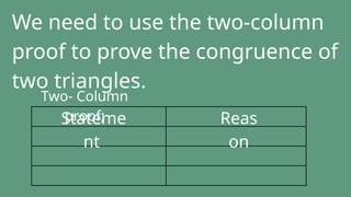 Proving Triangles are Congruence Mathematics .pptx