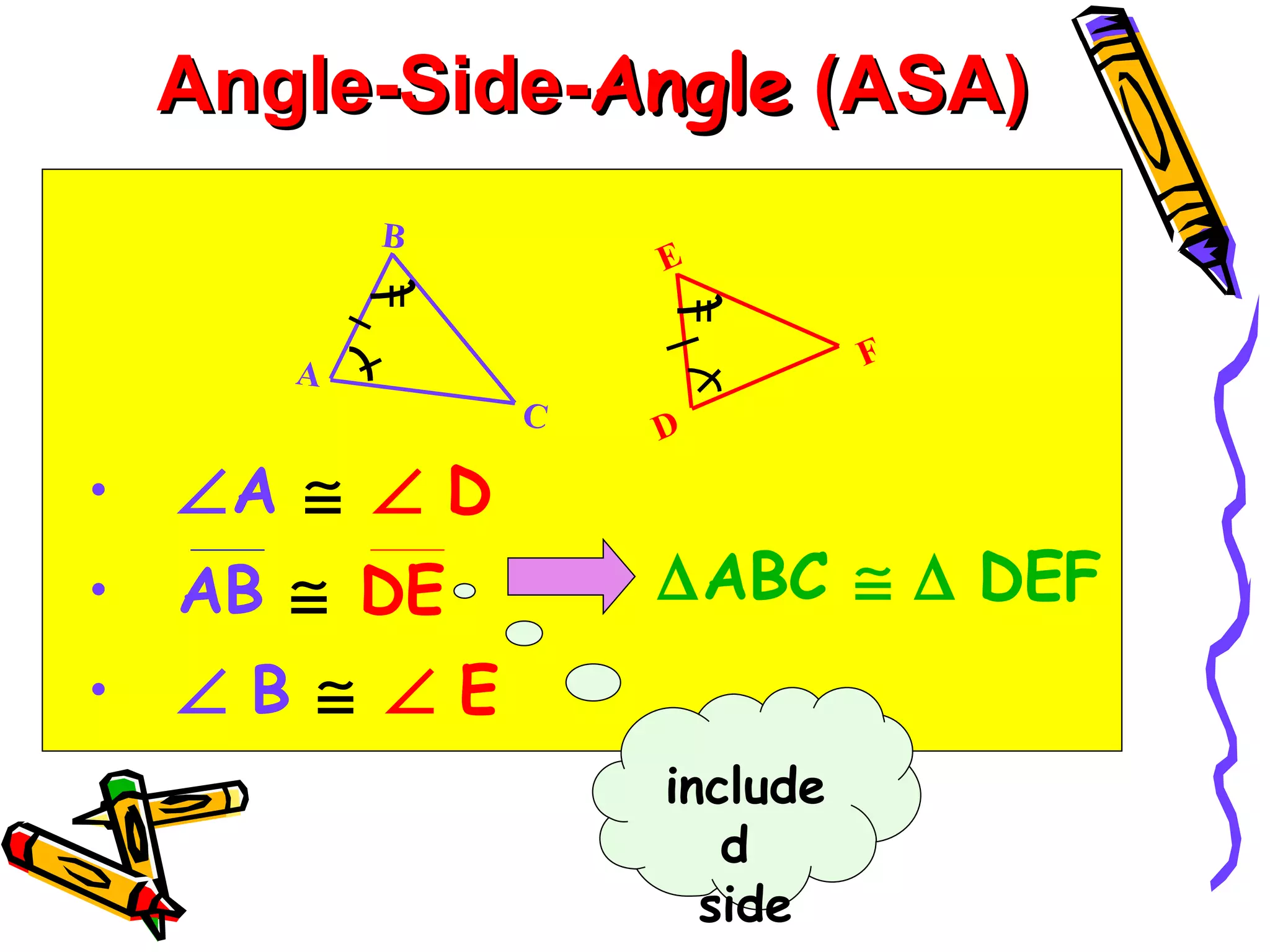 Proving Triangles Congruent Sss, Sas Asa | PPT