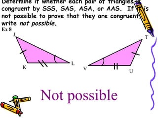 Proving Triangles Congruent Sss, Sas Asa | PPT