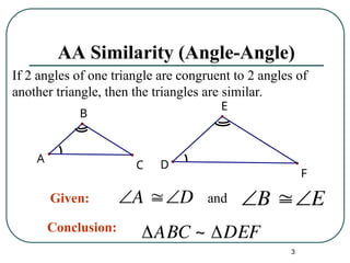 Comprehensive Guide to Proving Triangle Similarity Using AA, SSS, and ...