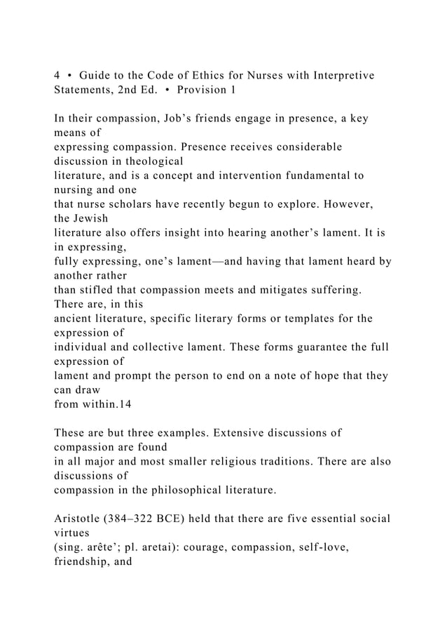 Provision 1 • Guide to the Code of Ethics for Nurses with .docx