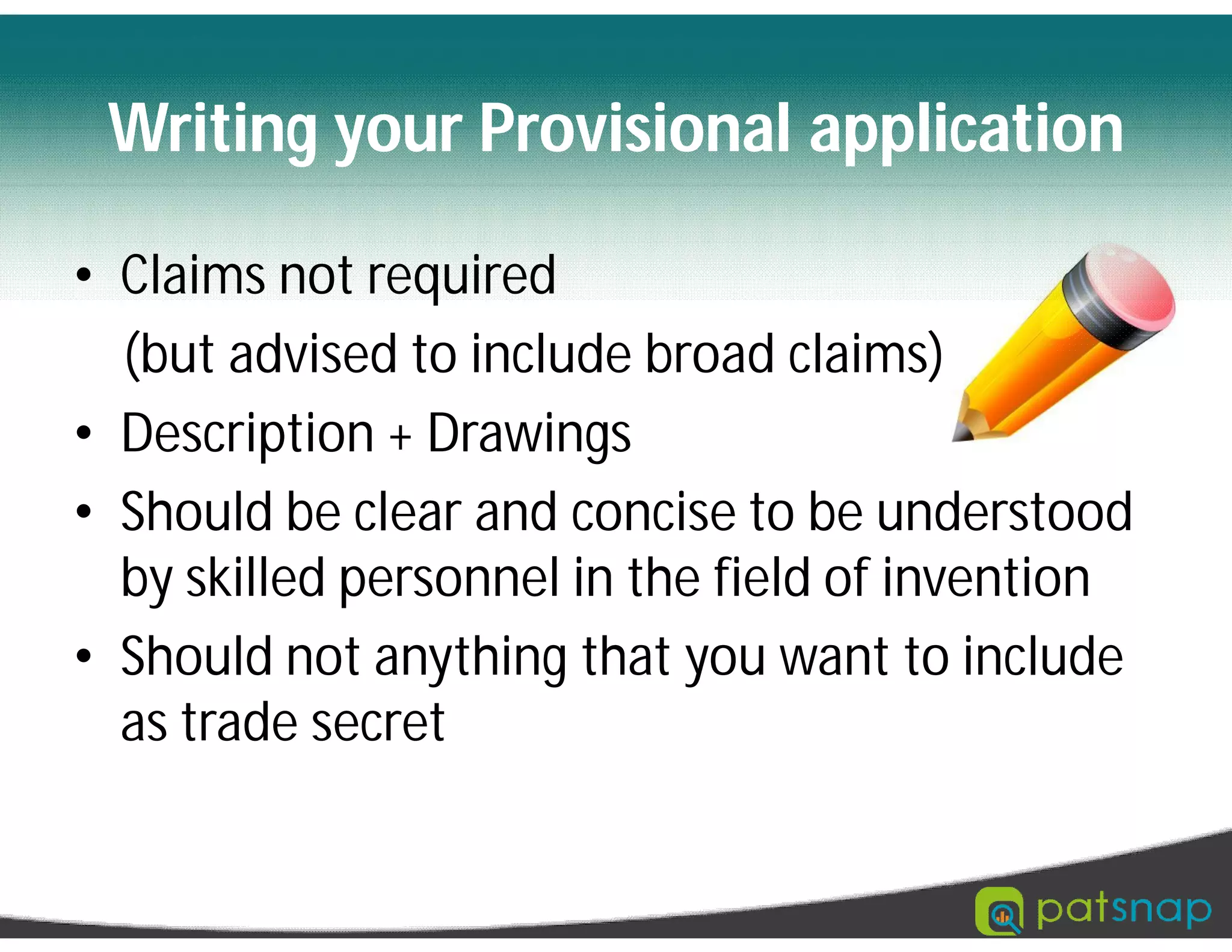 Provisional Patent Application | PDF