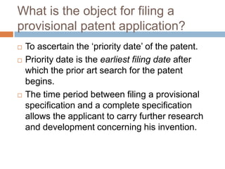 Provisional patent application | PPT
