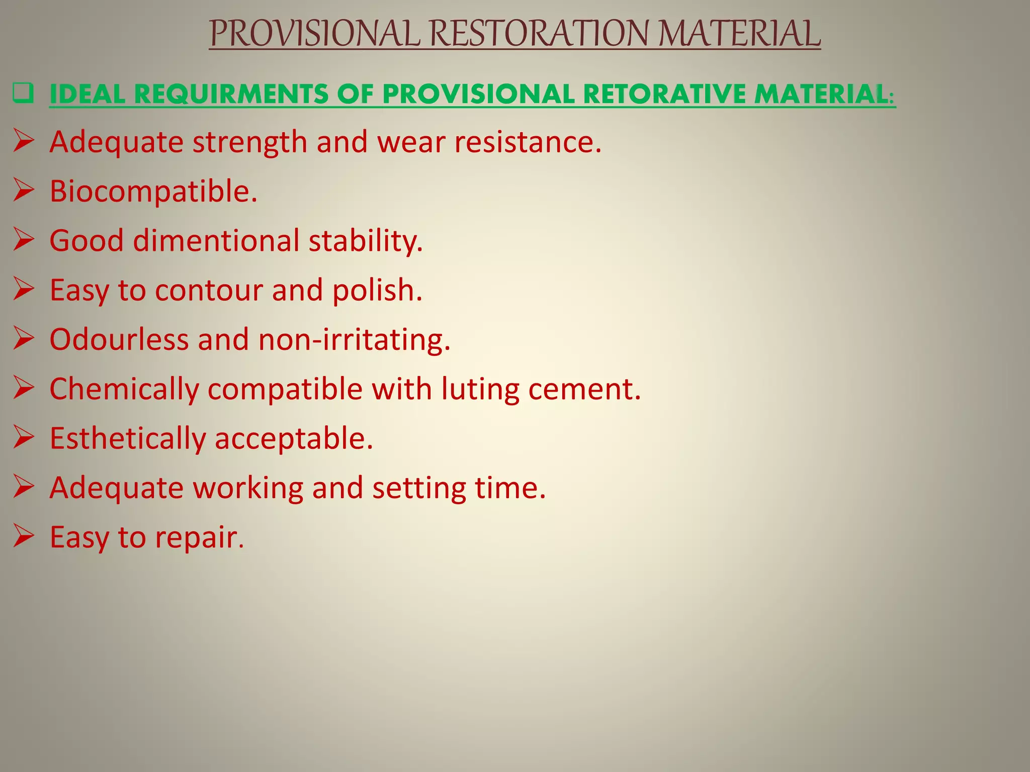 Provisional restoration | PPTX