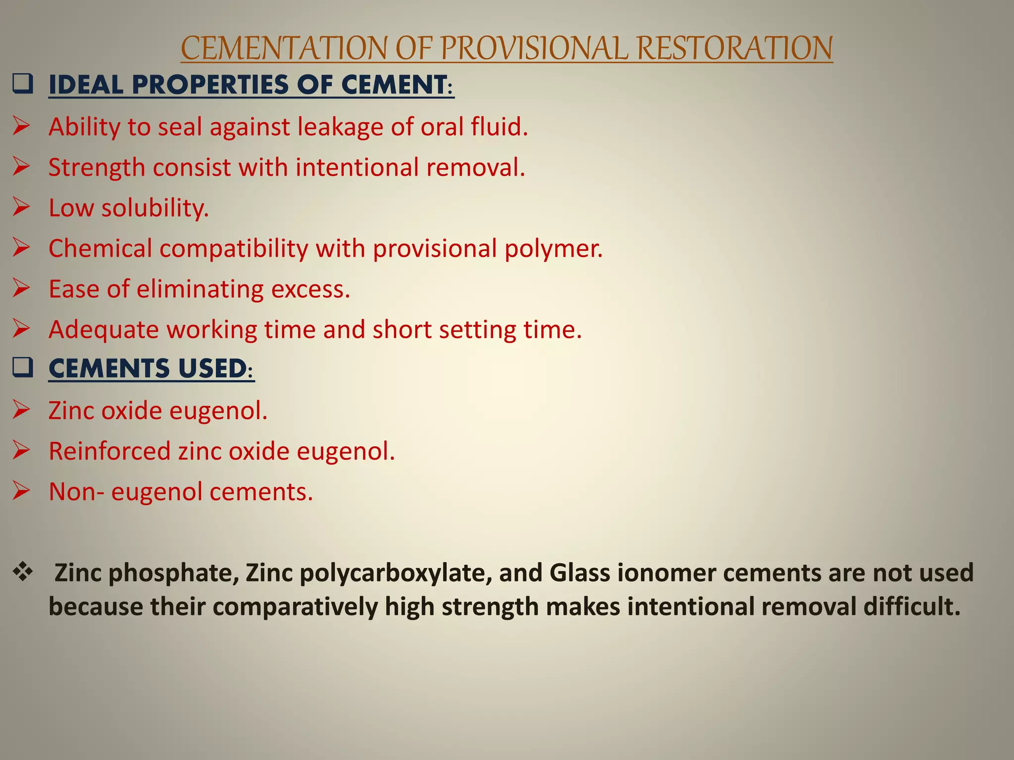 Provisional restoration | PPTX