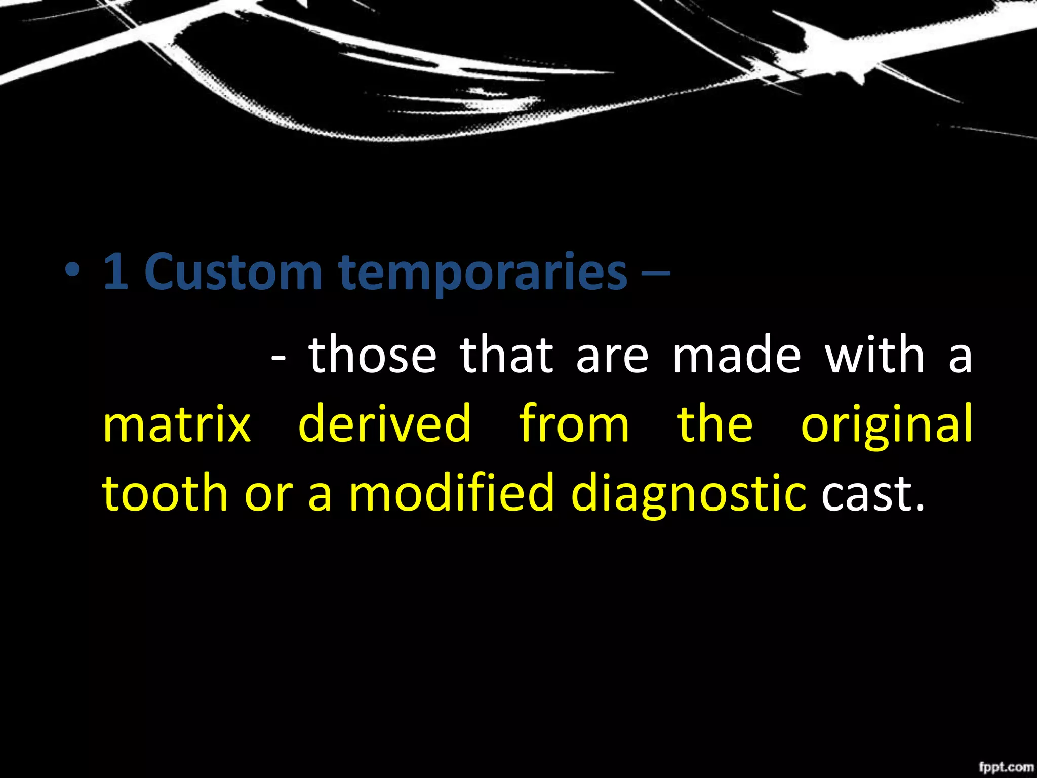 Provisional restoration in fixed partial denture | PPTX