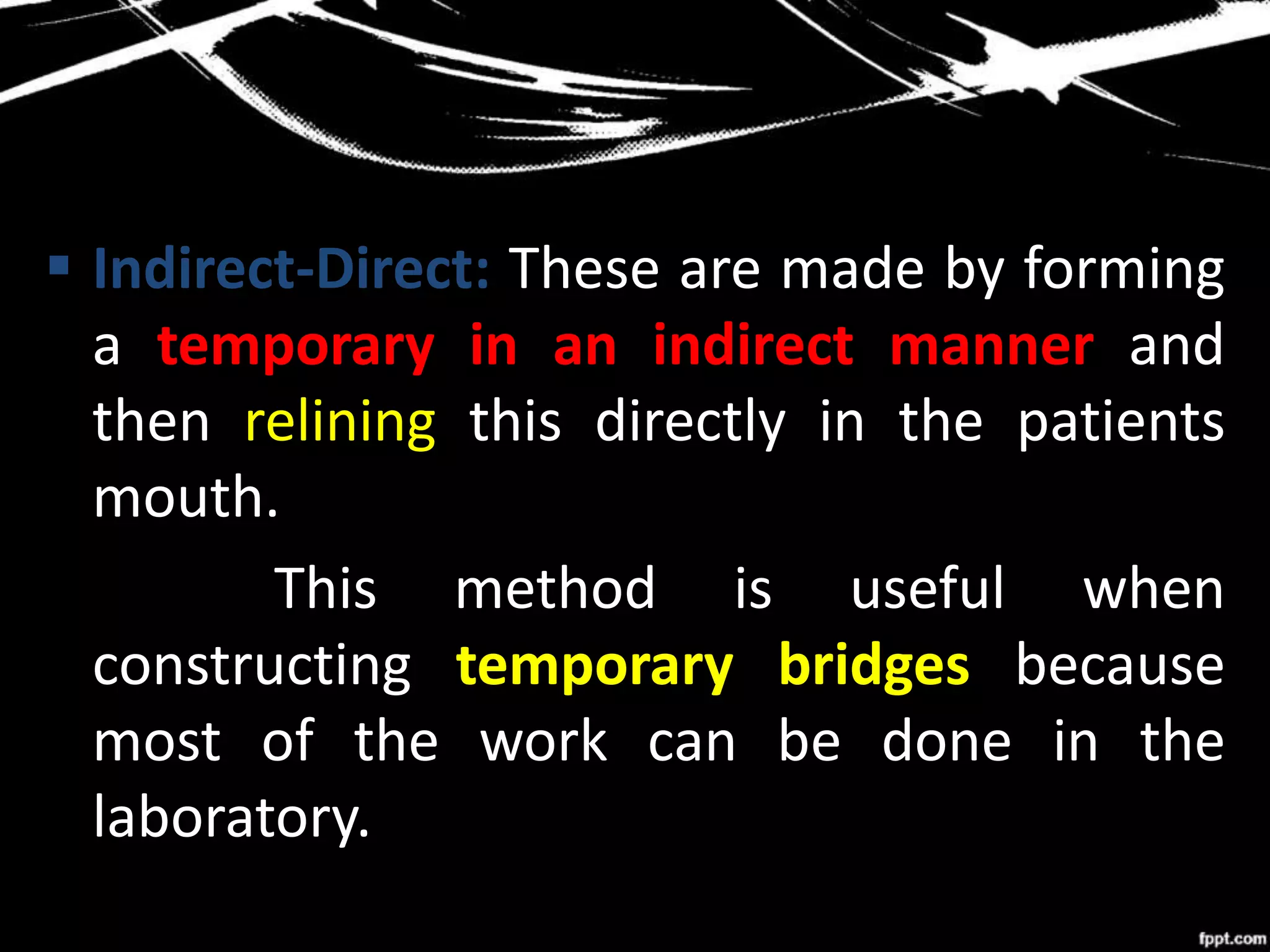 Provisional restoration in fixed partial denture | PPTX