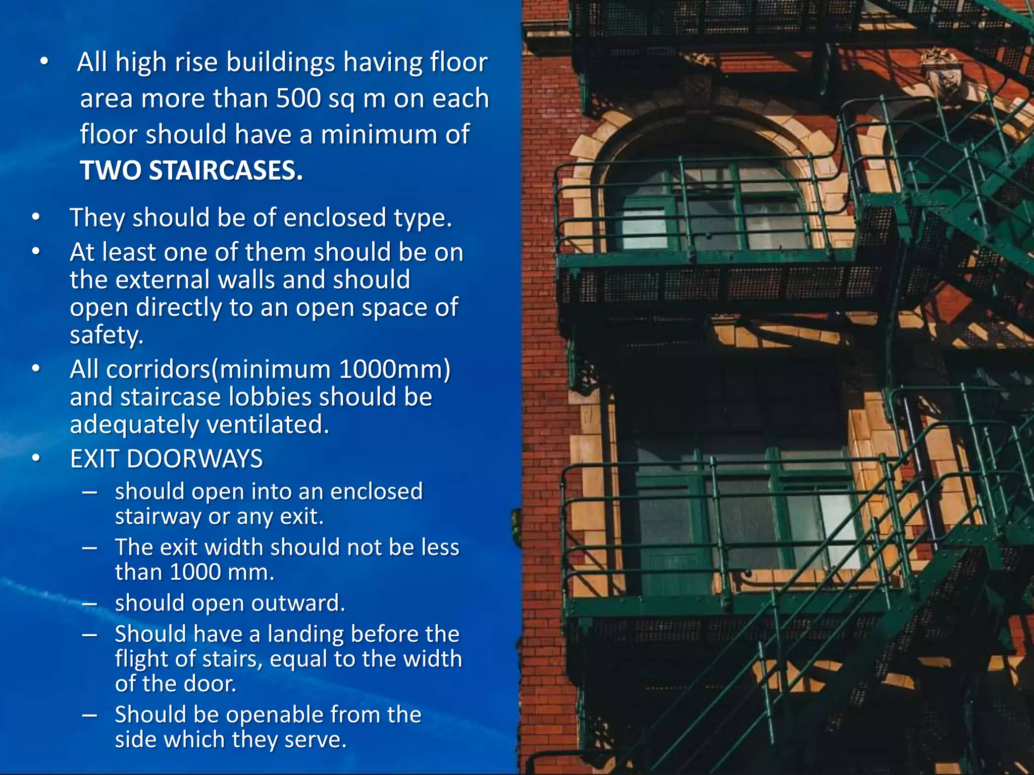 Provision for fire protection in high rise buildings | PPTX