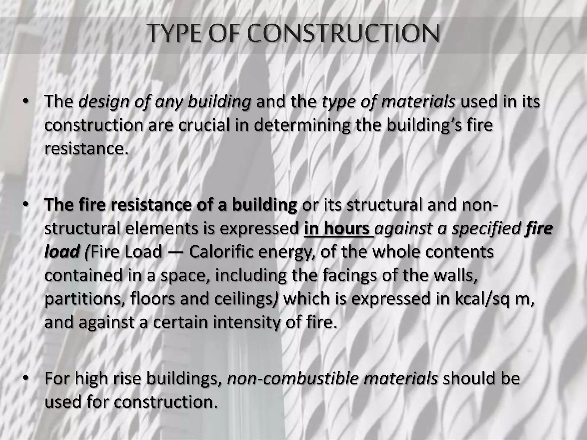Provision for fire protection in high rise buildings | PPTX