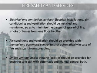 Provision for fire protection in high rise buildings | PPTX