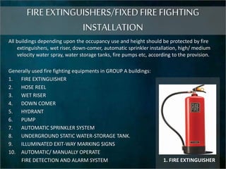 Provision for fire protection in high rise buildings | PPTX