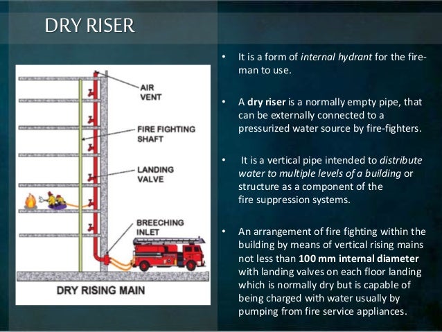 Provision for fire protection in high rise buildings
