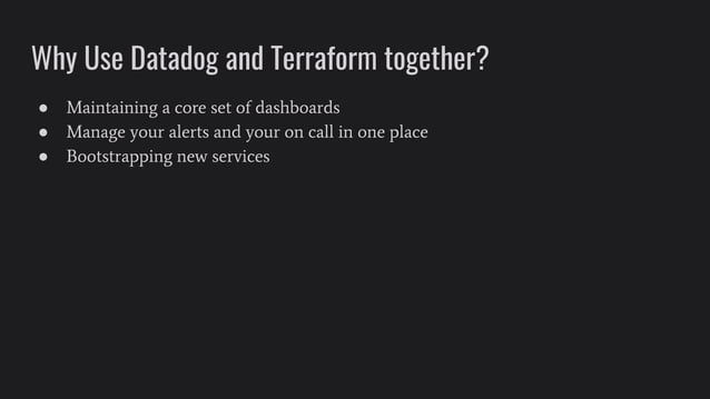 Provisioning Datadog with Terraform | PPT