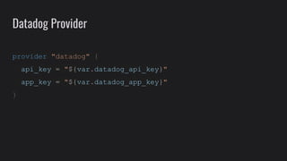 Provisioning Datadog with Terraform | PPT