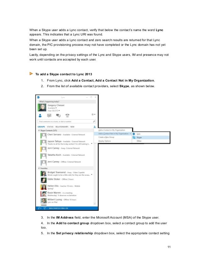 Provisioning Guide For Lync Skype Connectivity 