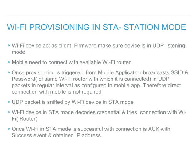 Provisioning of Wi-Fi enabled IOT devices | PPT