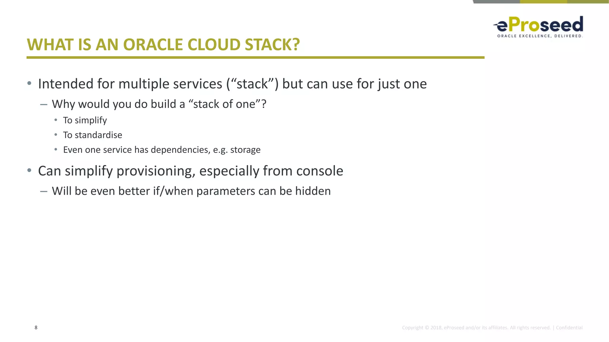 Provisioning with Oracle Cloud Stack Manager | PDF