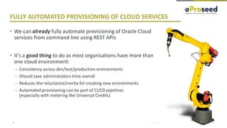 Provisioning with Oracle Cloud Stack Manager | PDF