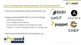 Provisioning with Oracle Cloud Stack Manager | PDF