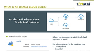 Provisioning with Oracle Cloud Stack Manager | PDF