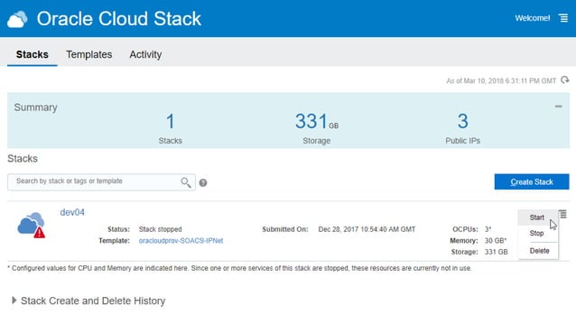 Provisioning with Oracle Cloud Stack Manager | PDF