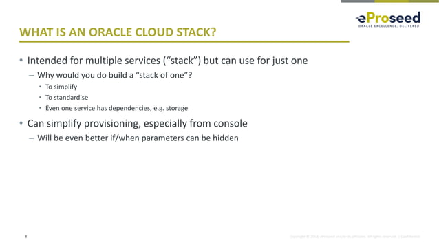 Provisioning with Oracle Cloud Stack Manager | PDF