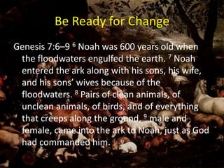 Provision In The Midst of the Storm - Genesis 7:1-24 | PPTX