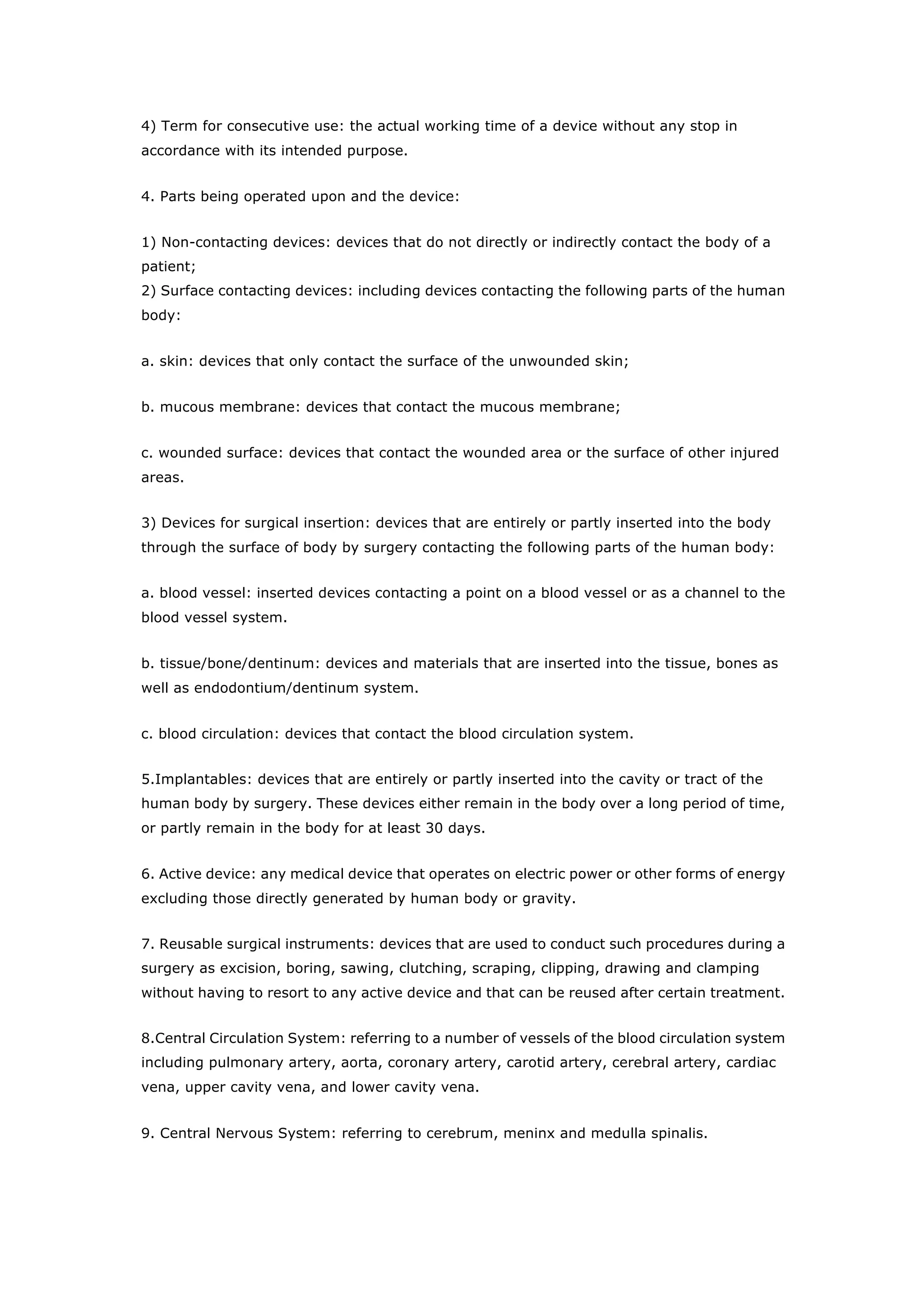 Provisions for medical device classification | PDF