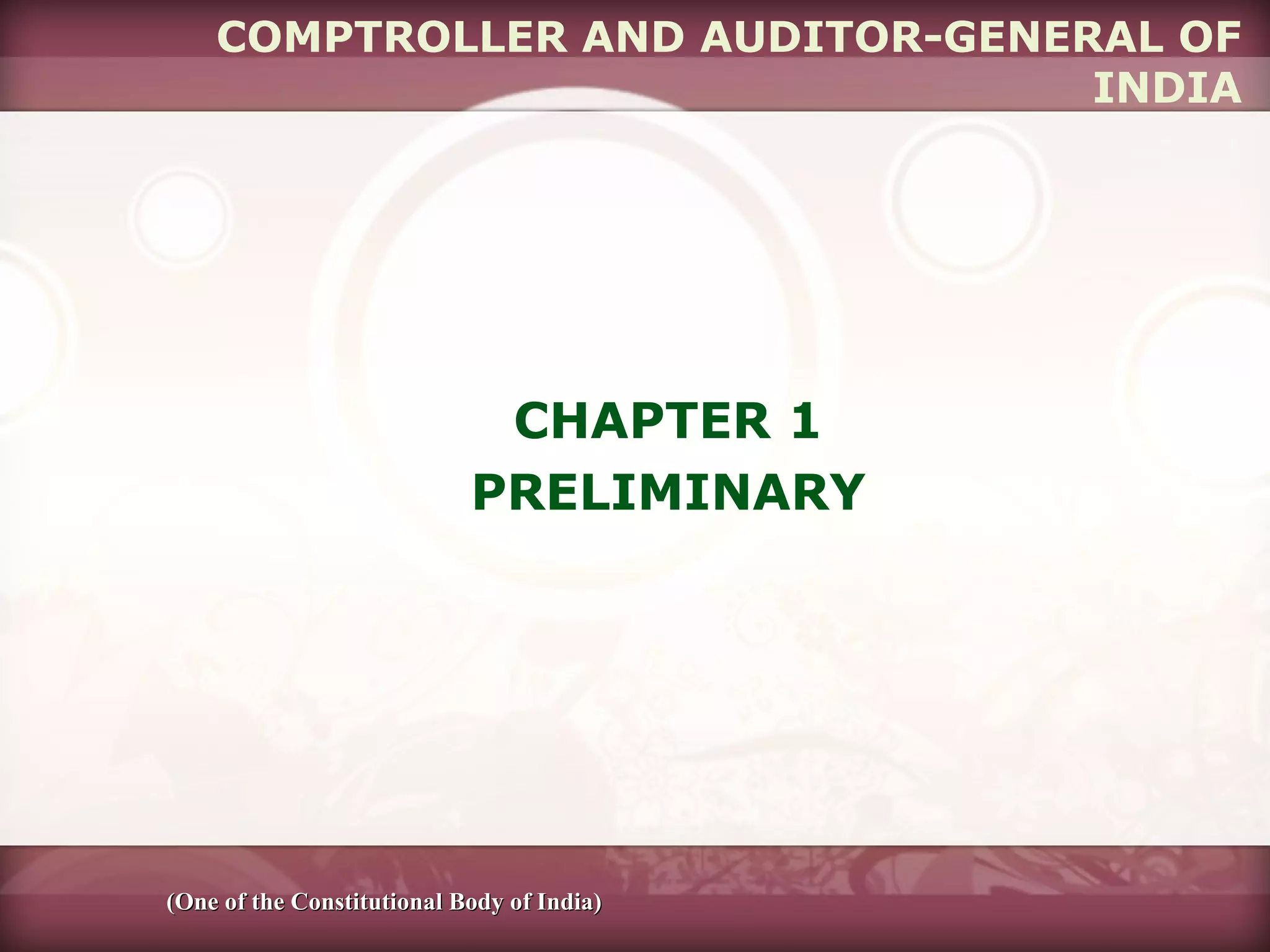 Presentation on the Provisions of CAG's (DPC) Act, 1971 | PPT