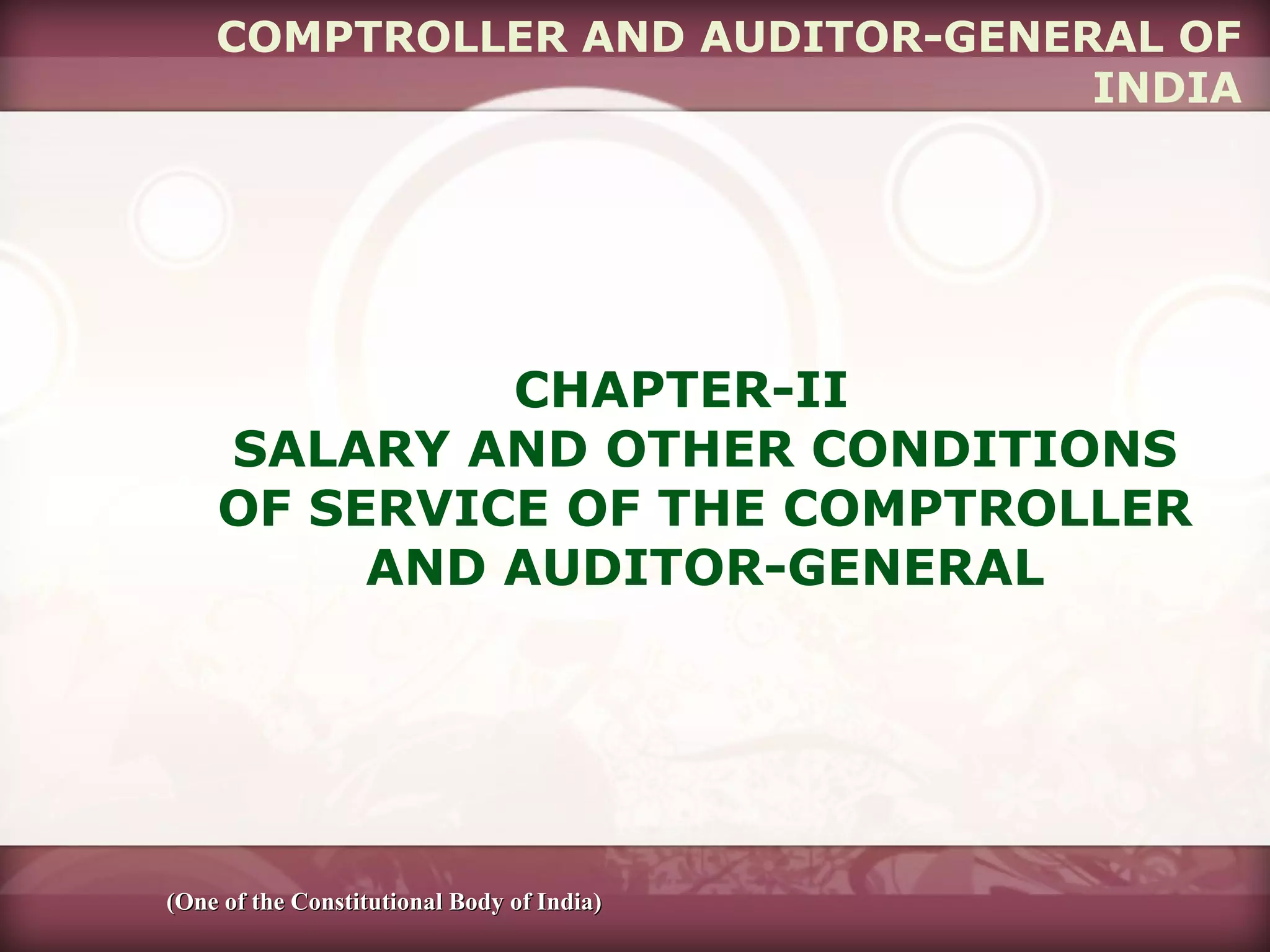 Presentation on the Provisions of CAG's (DPC) Act, 1971 | PPT ...
