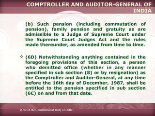 Presentation on the Provisions of CAG's (DPC) Act, 1971 | PPT ...