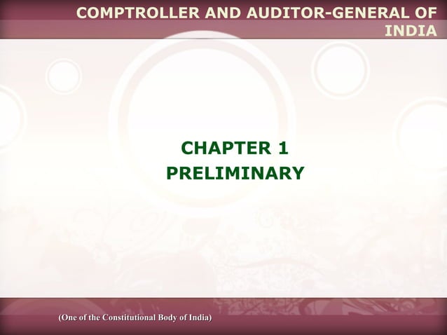 Presentation on the Provisions of CAG's (DPC) Act, 1971 | PPT ...