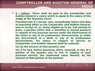 Presentation on the Provisions of CAG's (DPC) Act, 1971 | PPT ...