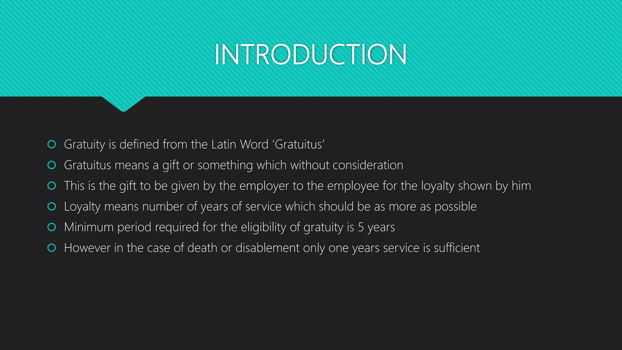 Provisions of gratuity act, 1972 | PPT