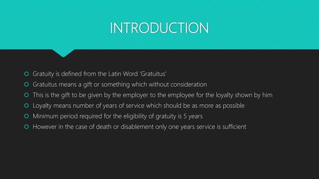 Provisions of gratuity act, 1972 | PPT