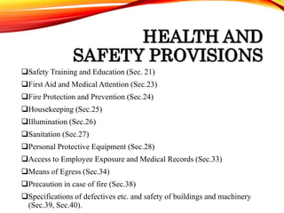Provisions regarding Safety | PPT