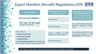 Provisions for Conveyances carrying Imported or Exported Goods | PPTX