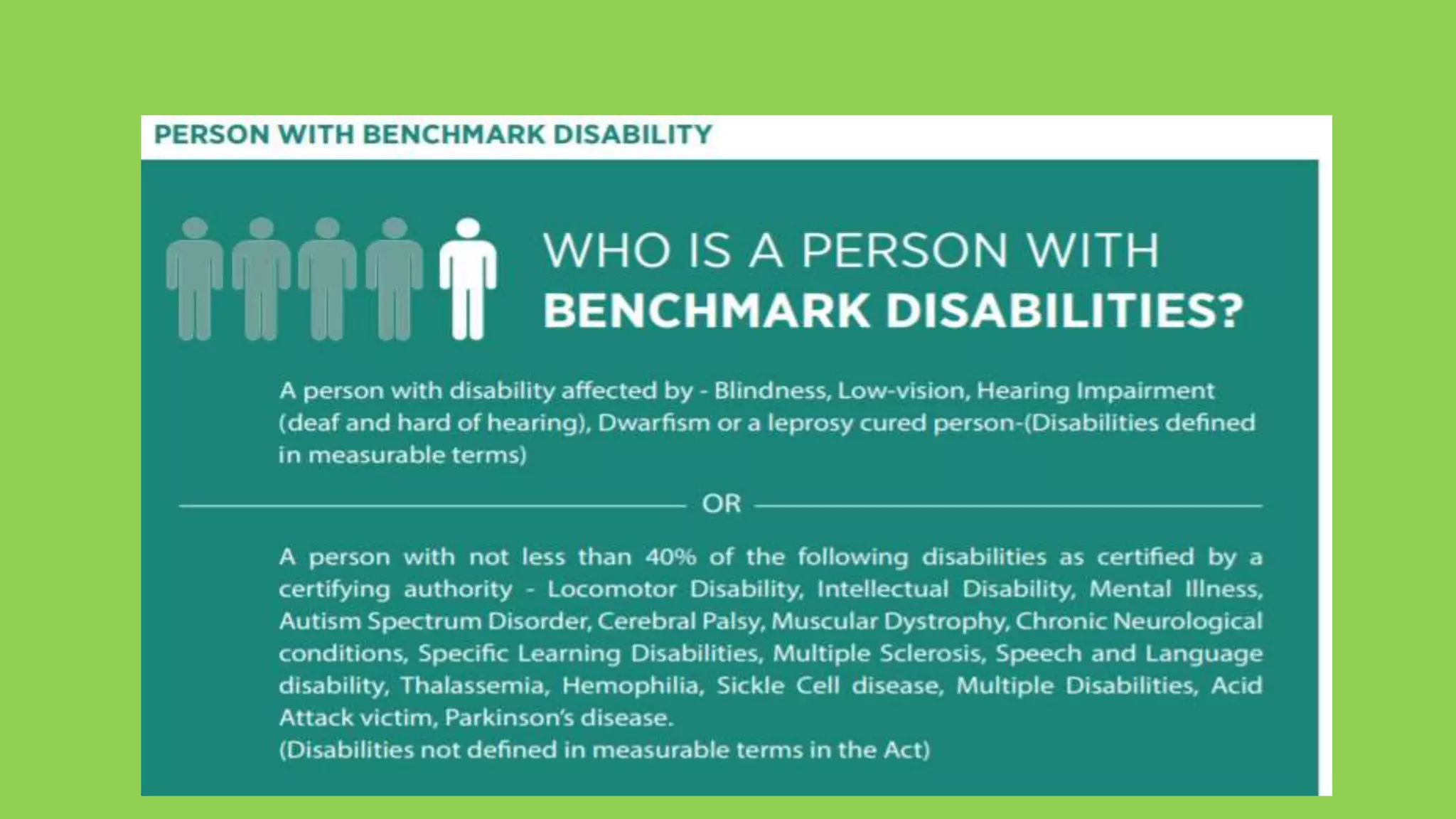 provisions for persons with benchmark disabilities.pptx