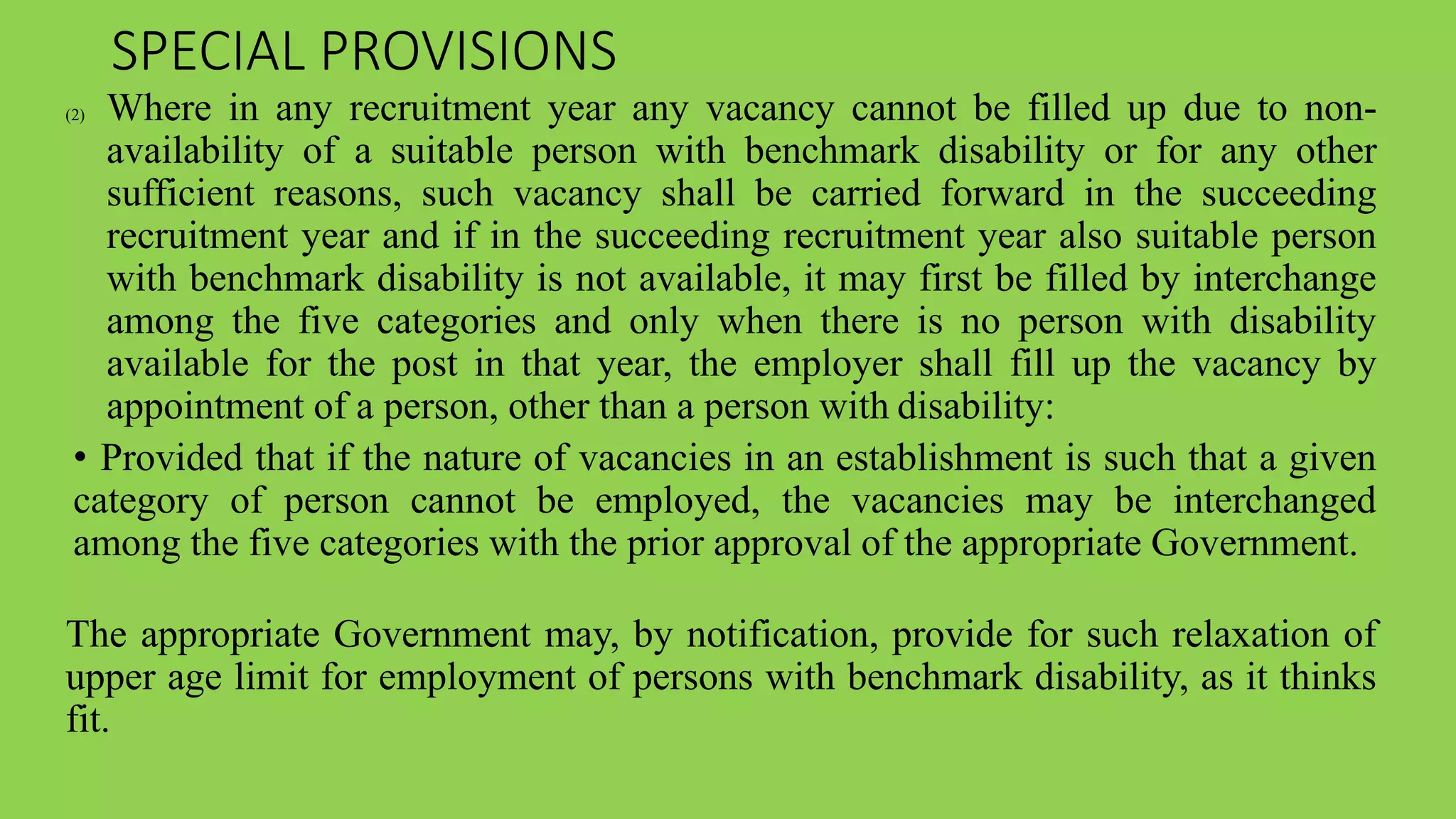 provisions for persons with benchmark disabilities.pptx