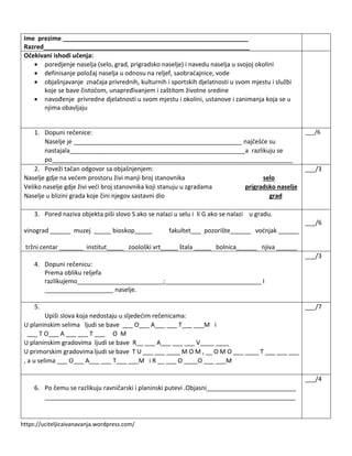 Provjera naselje | PDF