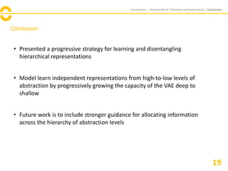 Progressive learning and Disentanglement of hierarchical ...