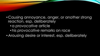 Provocative news vs provocative headlines | PPT