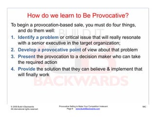 Provocative selling imc-2 | PDF
