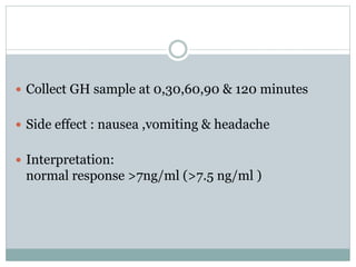 Provocative test for growth hormones | PPTX